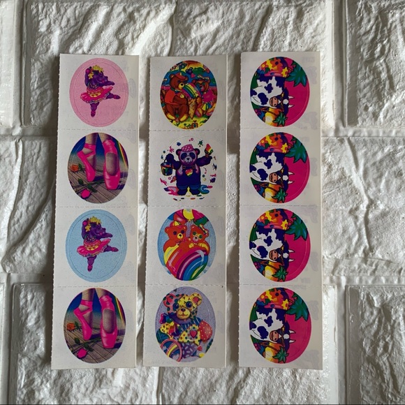 Lisa Frank | Other | Vintage Lisa Frank Sticker Sheet Strips | Poshmark